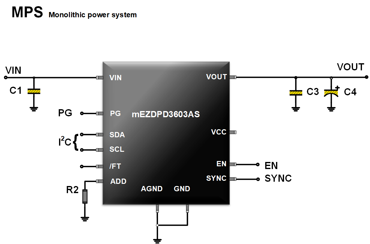mEZDPD3603AS | mEZ Programmable Power Modules | MPS | Monolithic Power Systems